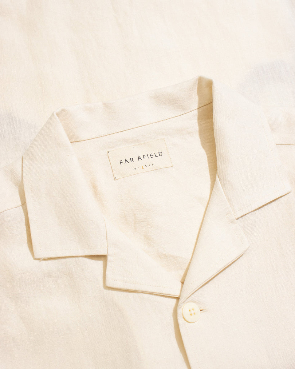 Far Afield Stachio Shirt - Floral Flock Snow White